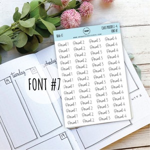 Script CLASS Periods 1-4 Sticker || H646 - Etsy