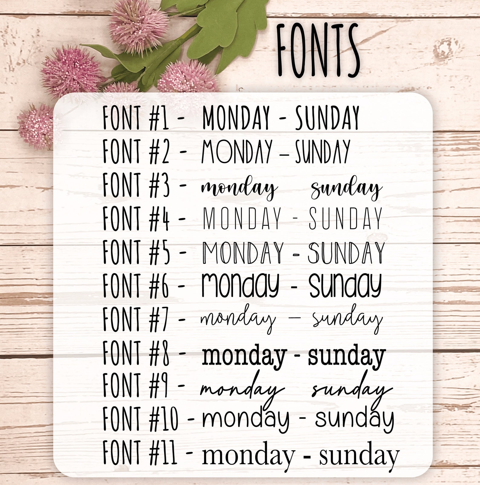 Large Days of the Week Stickers for Planners, Organizers and Bullet ...