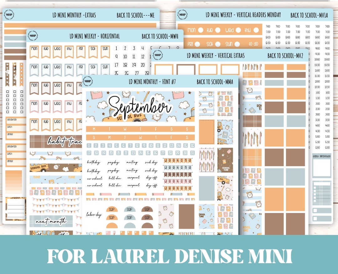 September Stickers for MINI Horizontal & Vertical Laurel Denise ...