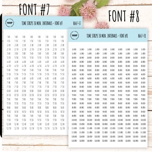 Time Strips for Planners. 30-minutes Intervals. Planner Stickers ...