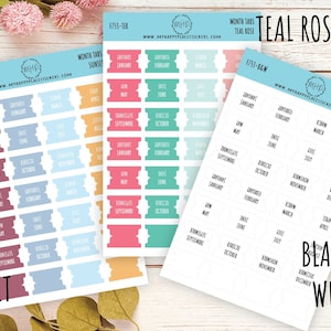 Month Tab Stickers for Planners. Tabs for Planners. Month Stickers ...