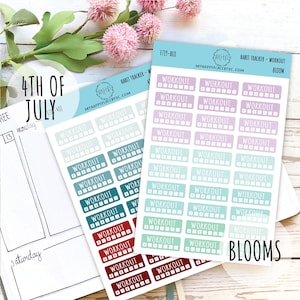 Habit Tracker Workout Planner Stickers for Bullet Journals, College ...