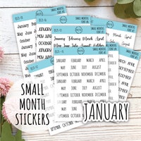 Months of the Year Planner Stickers - Calendar Stickers - Date Covers ...