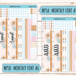 August Stickers for 2024 Laurel Denise Planners. seashells MPSSH - Etsy