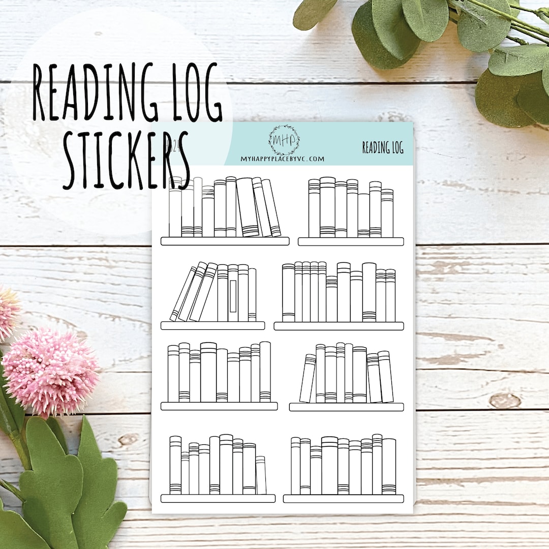 Reading Log Stickers for Bullet Journals. Stickers for Planners and ...