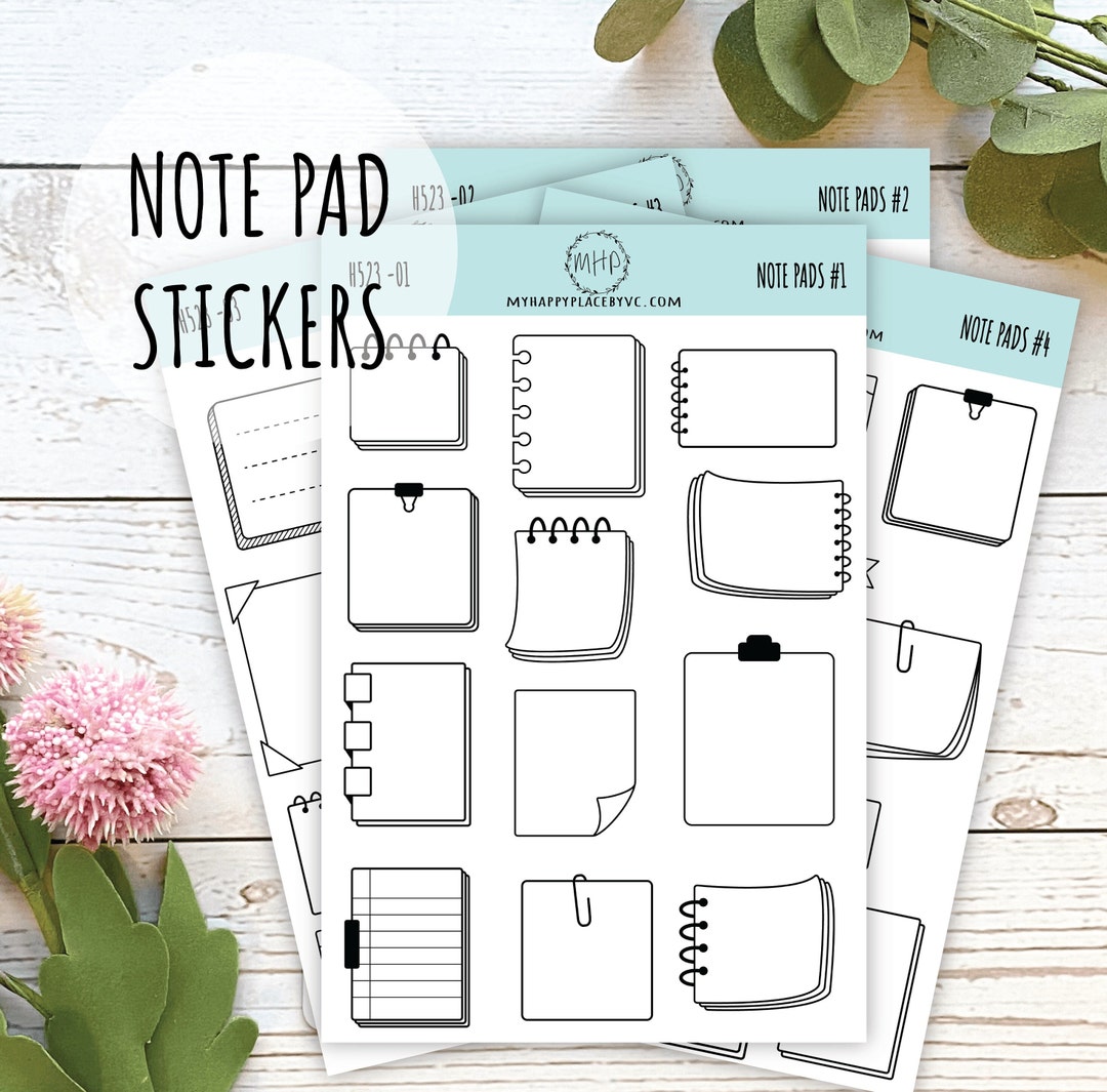 Note Pads Stickers for Planners, Organizers and Bullet Journals ...