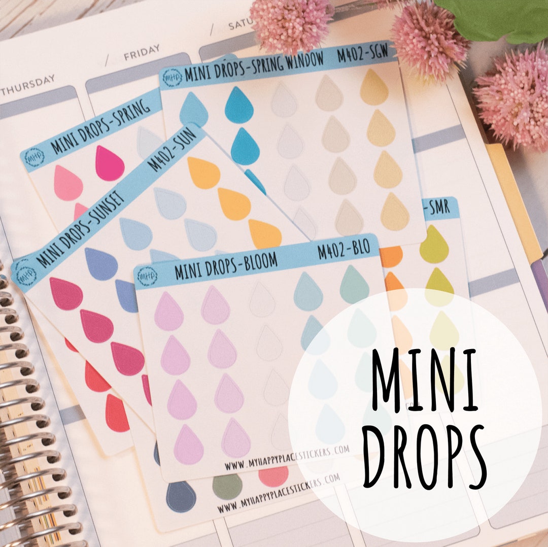 Mini Drops Stickers for Bullet Journals and Planners M402 - Etsy