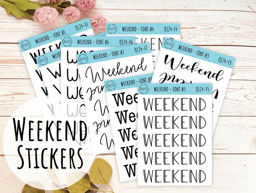 Script WEEKEND Stickers || Q124 - Etsy