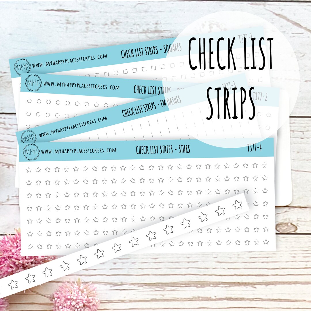 Check List Strips. to Do Check List for Planners || T377 - Etsy