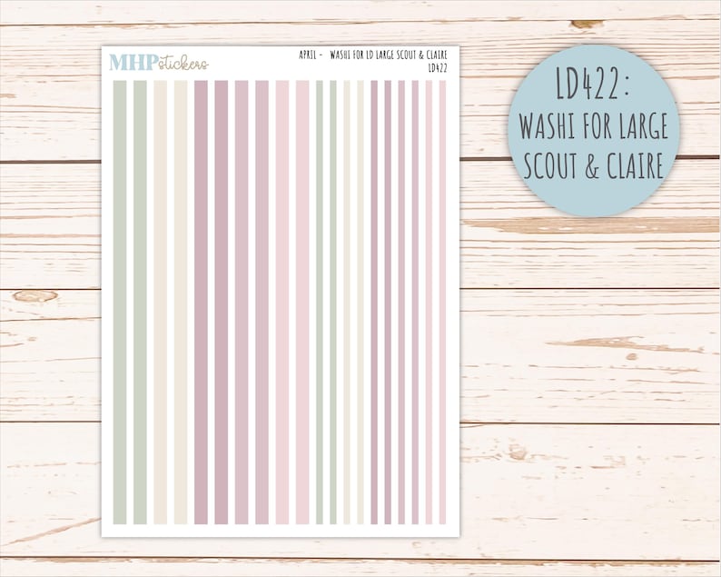APRIL Neutral Color Stickers for the Large Scout & Claire Laurel Denise ...