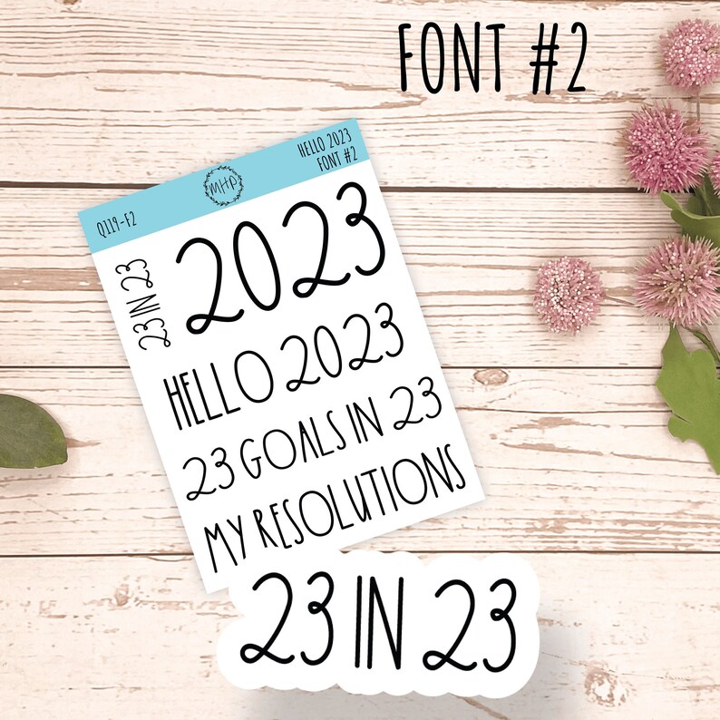 Hello 2023 Stickers. 2023 Goals and Resolution Stickers for - Etsy