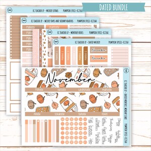 NOVEMBER Stickers for EC Teacher Lesson Planner. "pumpkin Spice ...
