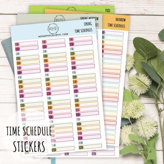 Timed Appointment Labels Planner Sticker for Bullet Journals - Etsy