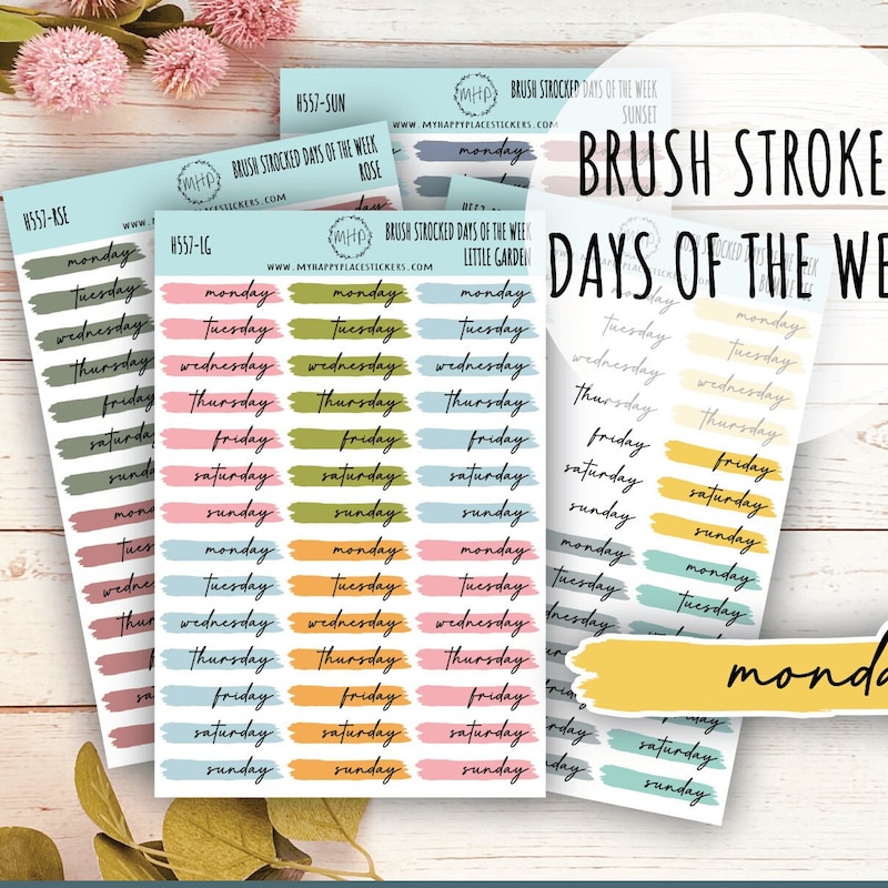 Planner Stickers Days of the Week - Etsy