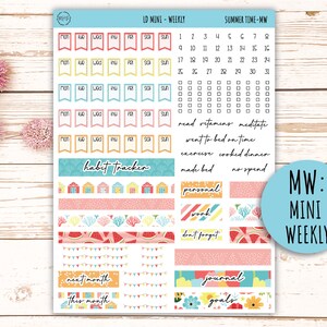 August Stickers for MINI Laurel Denise Planners summer Time MST - Etsy