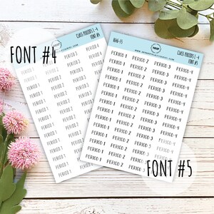Script CLASS Periods 1-4 Sticker || H646 - Etsy