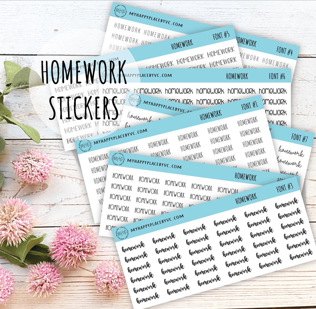 Script HOMEWORK Stickers || T311 - Etsy
