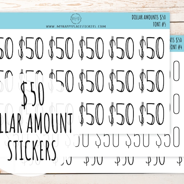 Dollar Stickers - Etsy