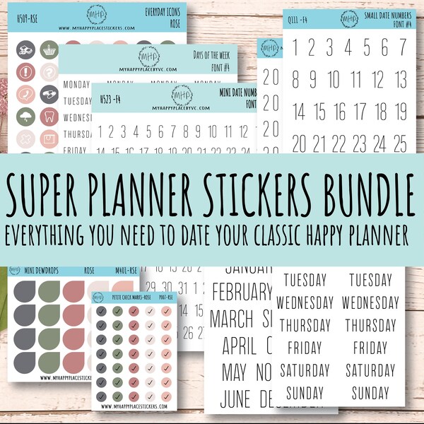Happy Planner Stickers - Etsy