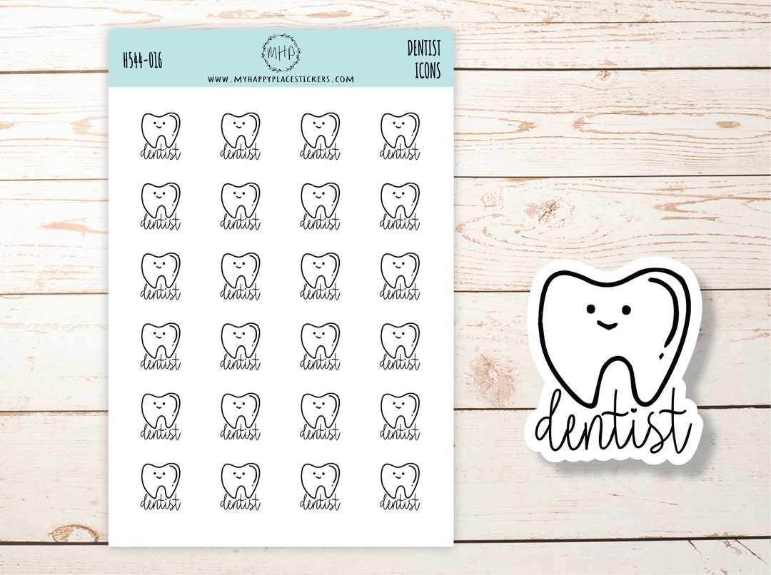 TOOTH / DENTIST ICON Planner Stickers || H544-016 - Etsy