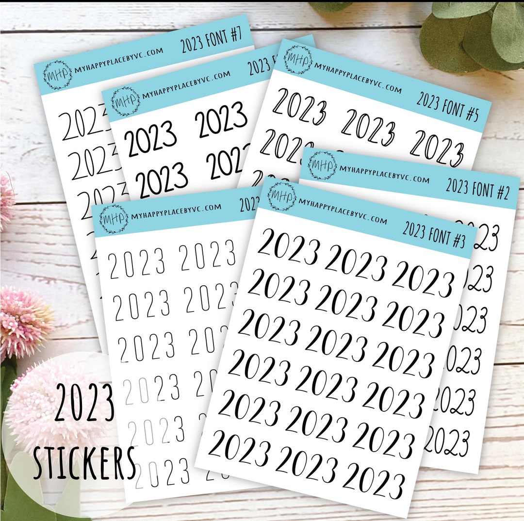 2023 Year Stickers for Planners || Q100-2023 - Etsy