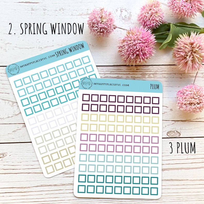 Small Square Stickers for Bullet Journals and Planners, Squares for ...