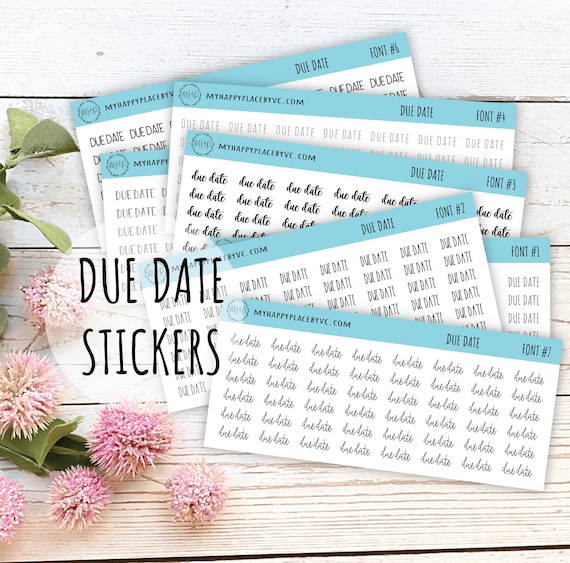DUE DATE Planner Stickers for Bullet Journal College Planner - Etsy