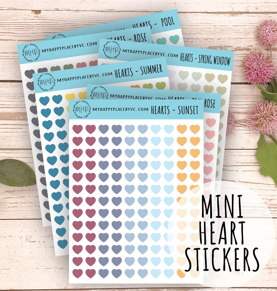 Mini Heart Sticker for College Planner, School Planner, Bullet Journal ...