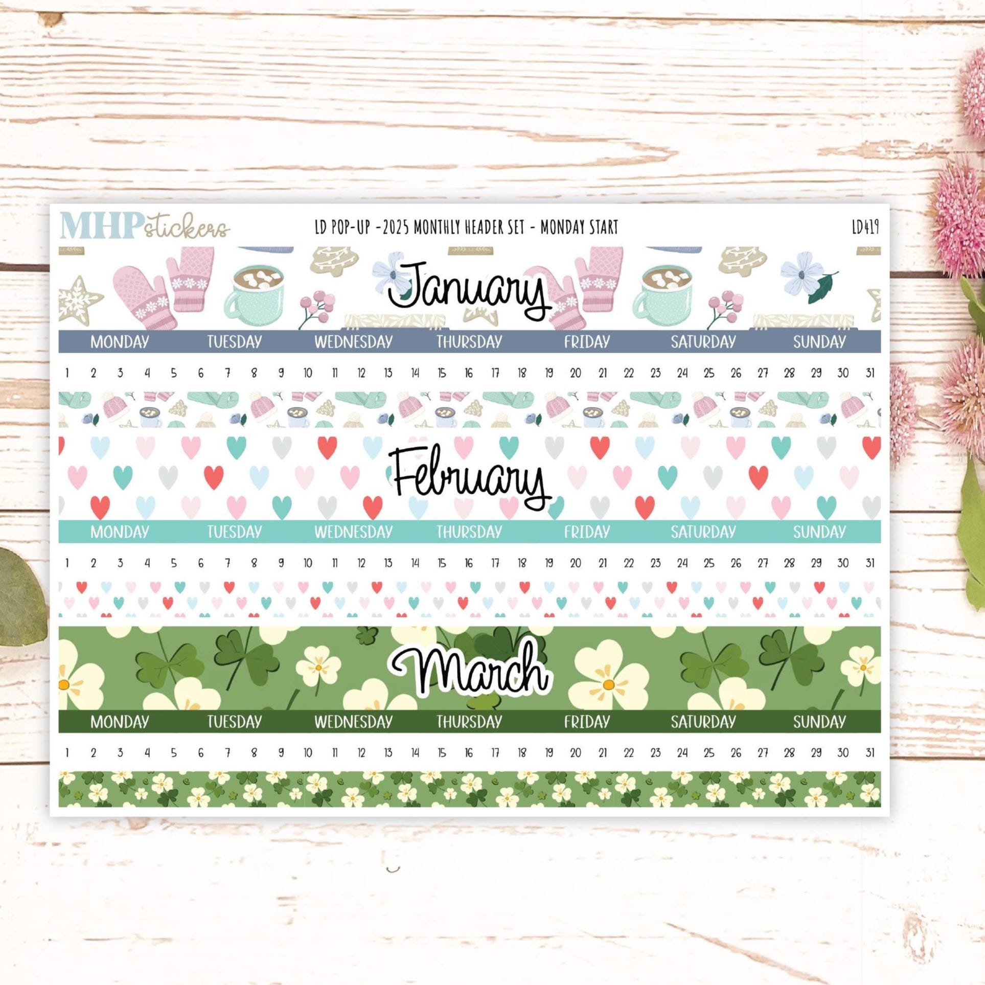 2025 Monthly Headers Set for the Jo Laurel Denise Planner (formerly POP ...