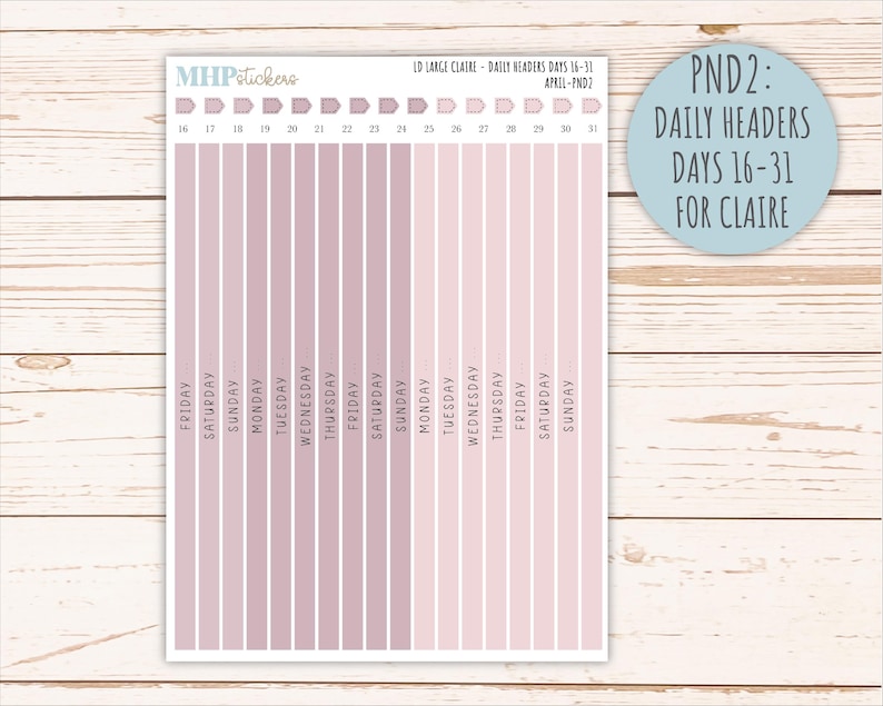 APRIL Neutral Color Stickers for the Large Scout & Claire Laurel Denise ...