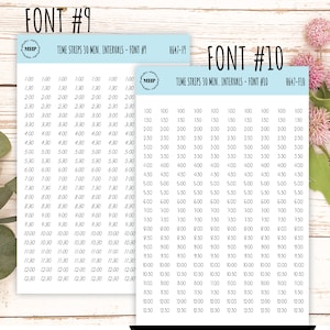 Time Strips for Planners. 30-minutes Intervals. Planner Stickers ...