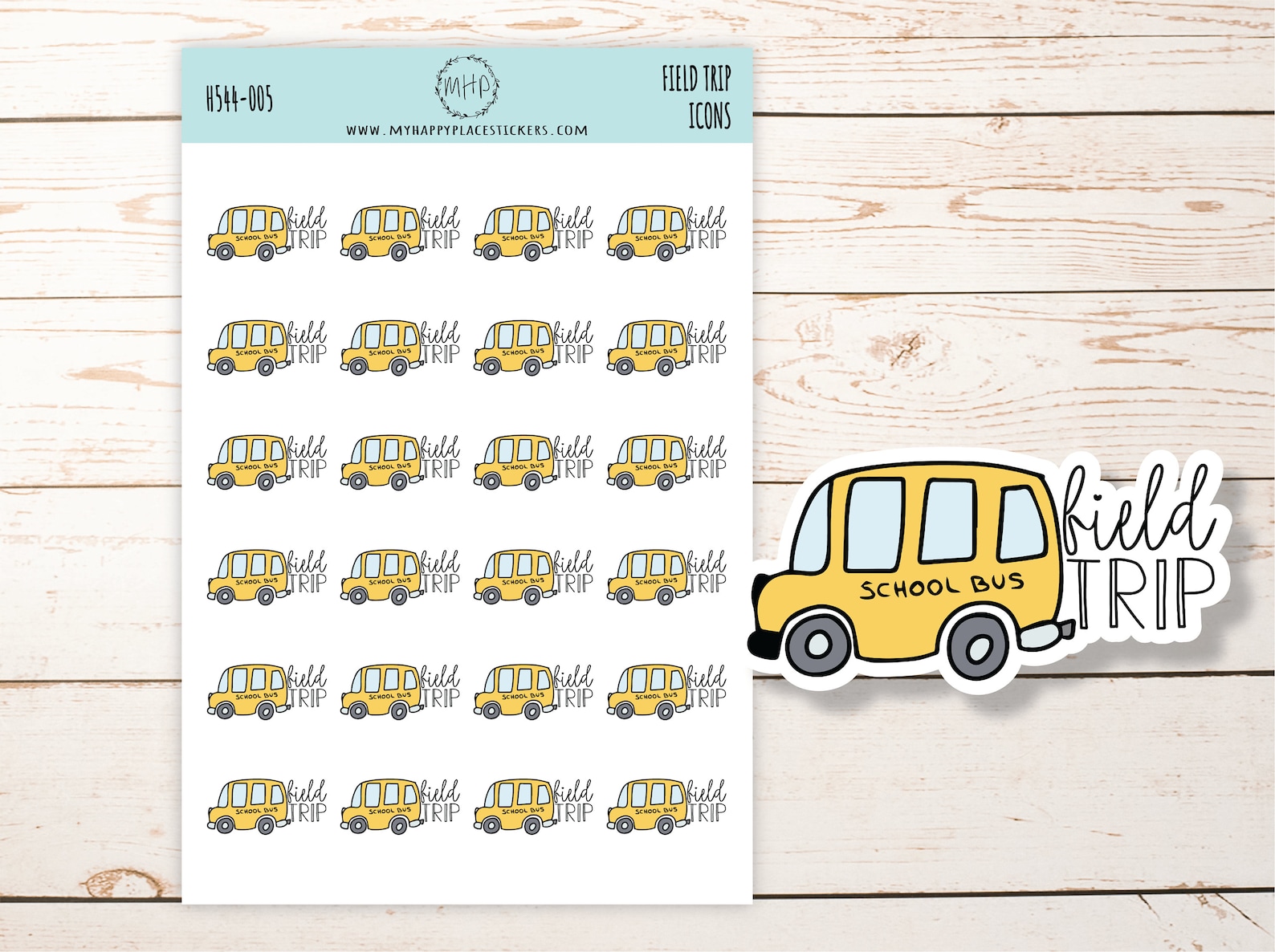 FIELD TRIP / SCHOOL Bus Icon Sticker H544-005 - Etsy