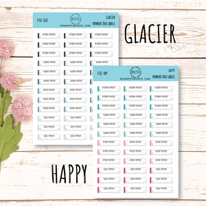 Payment Due Labels. Planner Stickers.organization and Budgeting ...
