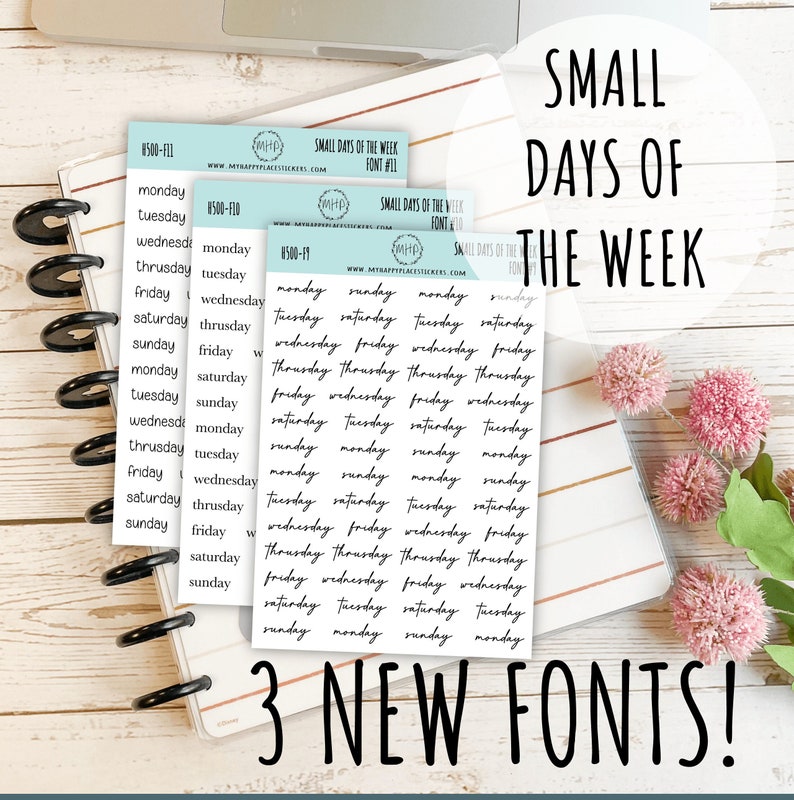 Small Days of the Week Sticker for Planners Organizers and - Etsy