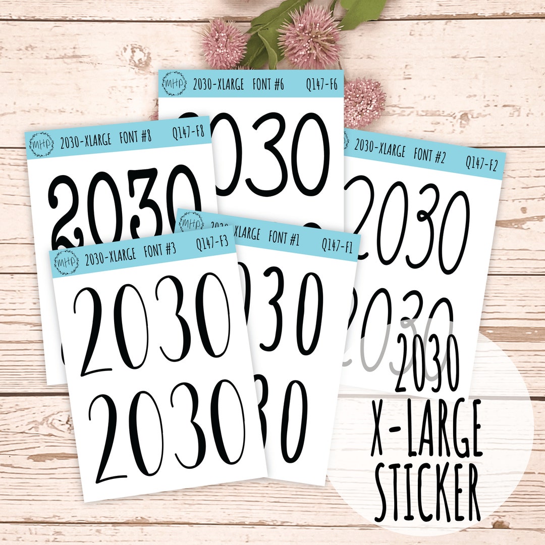 X Large 2030 Year Stickers for Planners || Q147 - Etsy