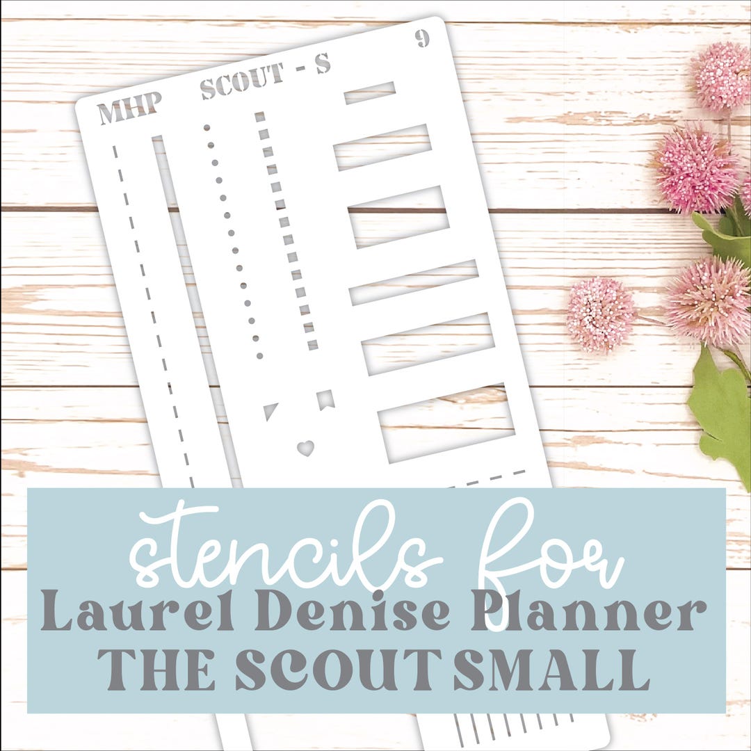 STENCIL #9 for the Small Laurel Denise Planner the Scout || STL - Etsy