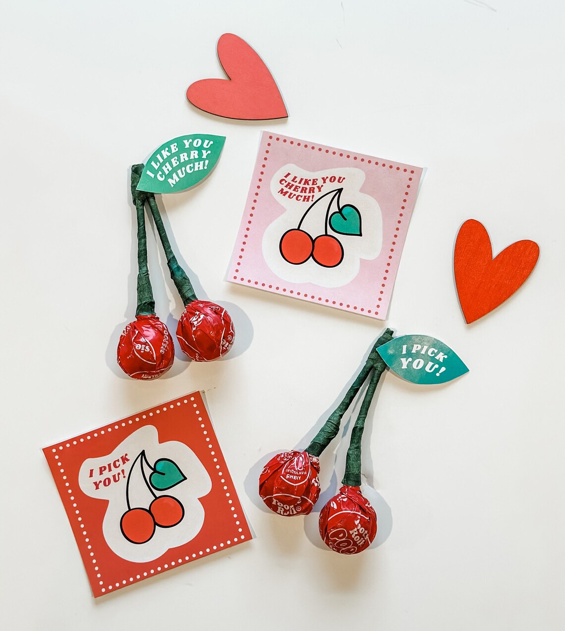 Printable Valentine | I Like You Cherry Much (cherry Themed, Digital ...