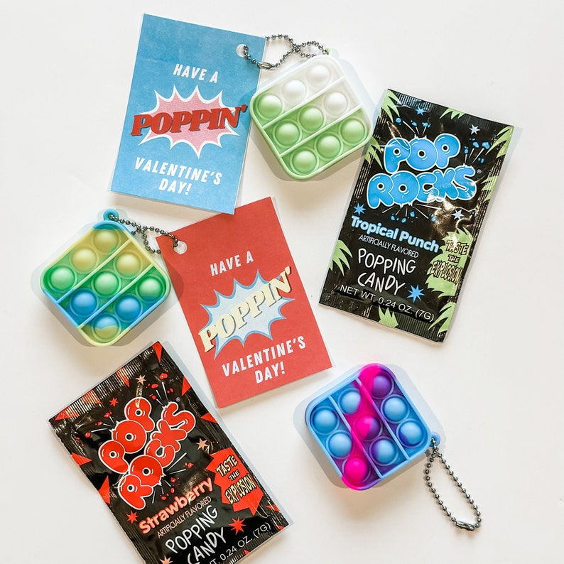 Printable Valentine | Have a Poppin' Valentine's Day (digital Download ...