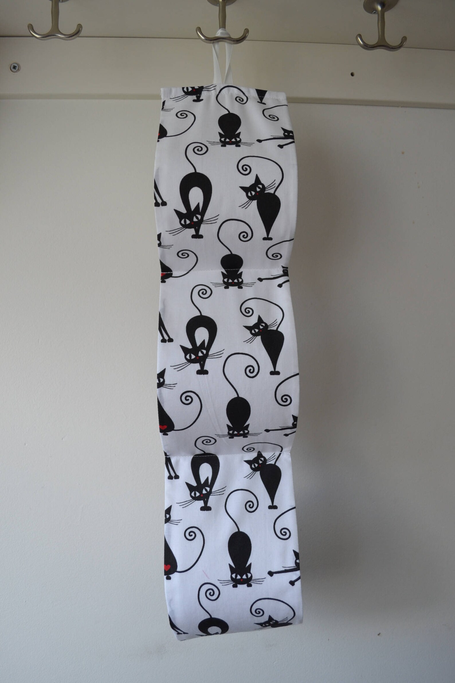 Hanging Toilet Roll Holder Cats Lovers Gift White Fabric - Etsy