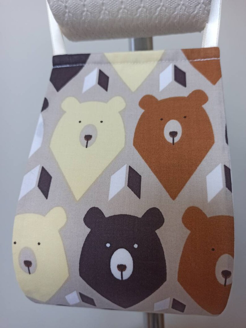 Brown Bear Fabric Toilet Roll Holder, Jumbo Paper Cover, Tissue ...