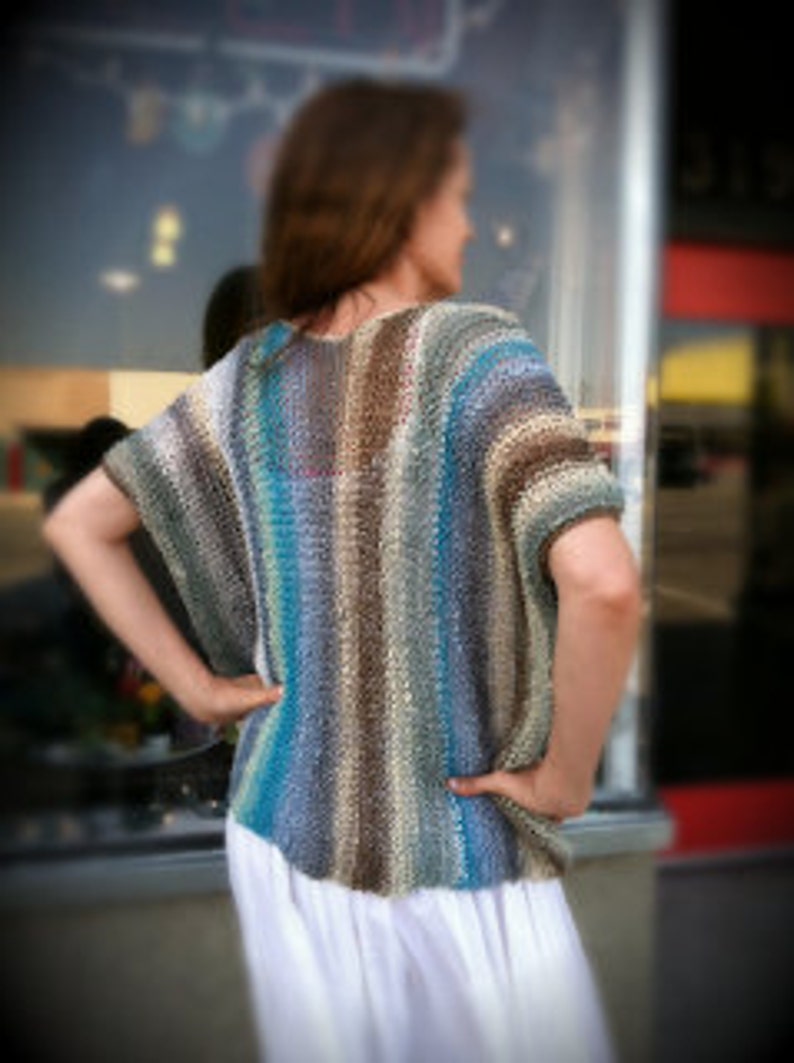 Knitting Pattern PDF, Instructions to Make, Easy Boxy Top, Knitted Top ...