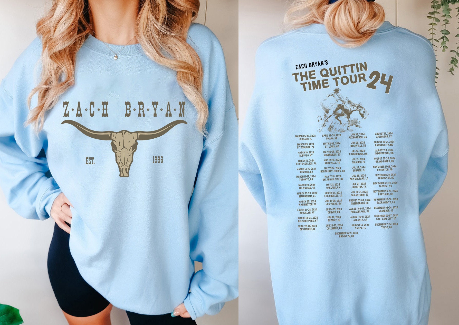 Vintage Zach Bryan The Quittin Time Tour 2024 Shirt, Zach Bryan Merch ...