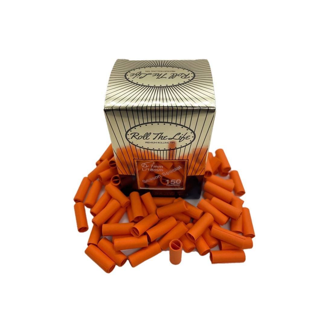 150pc Orange Filter Tips, Biodegradable Cigarette Filter Tips, Roll the ...