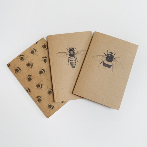 Honey Bee Notebook. British Bee Notebook. Hand Made. | Etsy