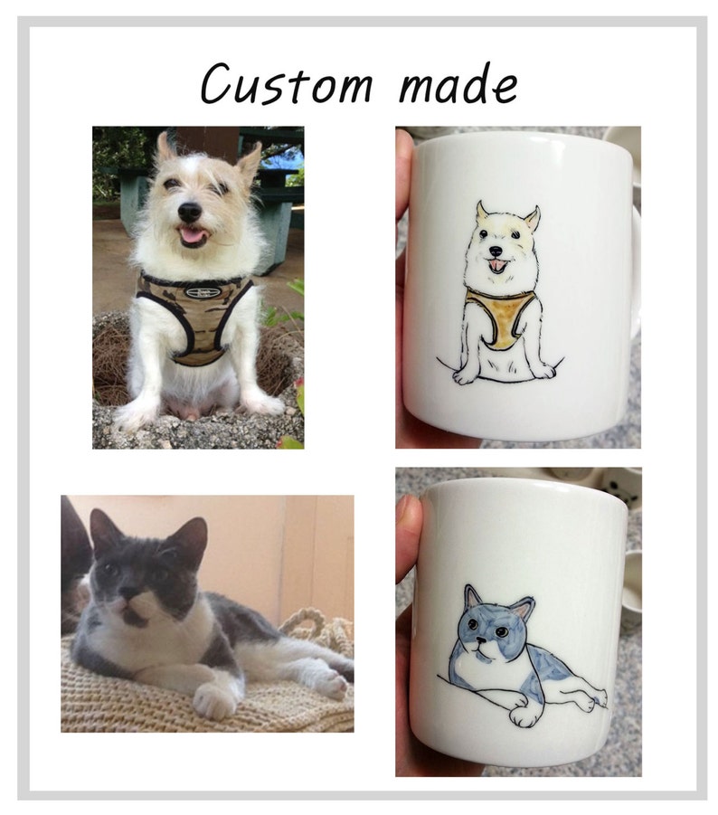 Custom Made Pet Mug Hand Painted Animal Mug Cup - Etsy