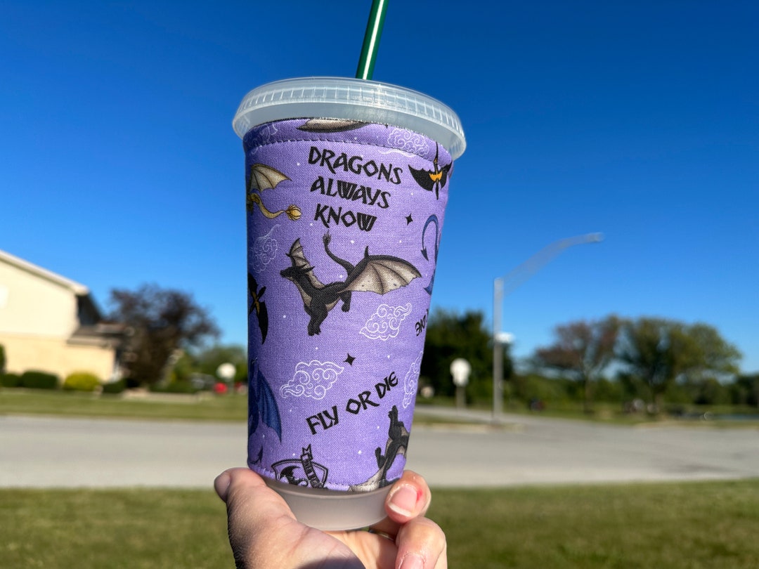 Fourth Wing Dragon Purple Lavender Fourth Wing Cup Sleeve, Rebecca ...