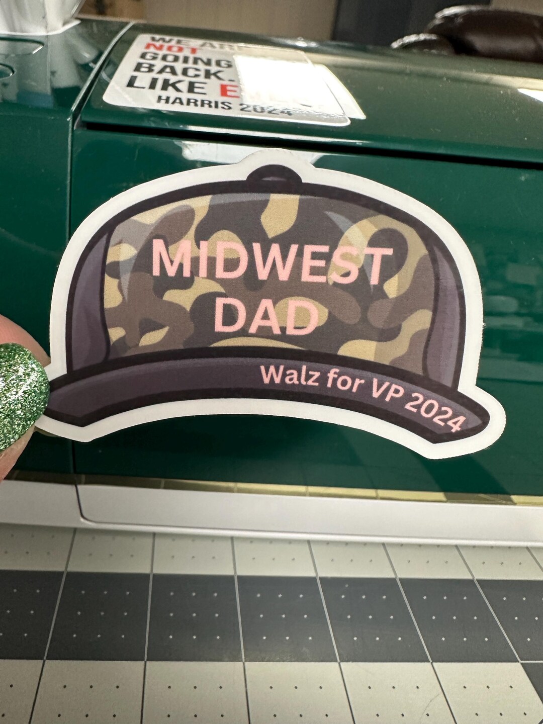 Tim Walz Midwest Dad Sticker, Harris Walz 2024 Decal, Kamala Harris for ...