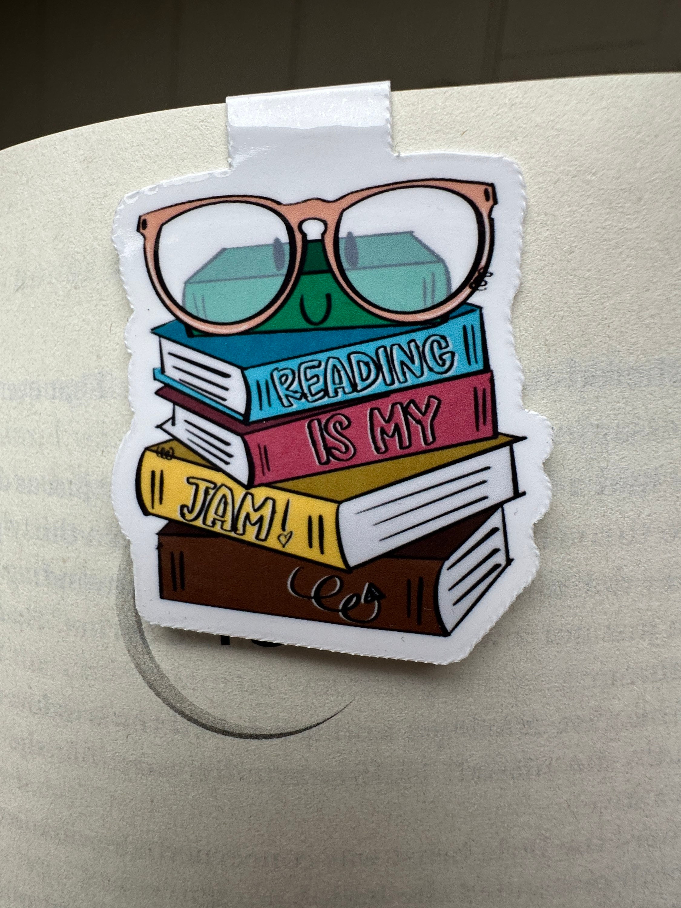 Reading is My Jam Magnetic Bookmark, Book Stack Page Saver, Book Nerd ...