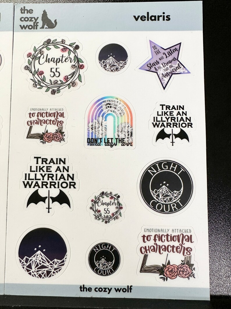Acotar Sticker Sheet House of Wind Stickers Tiny Weather - Etsy