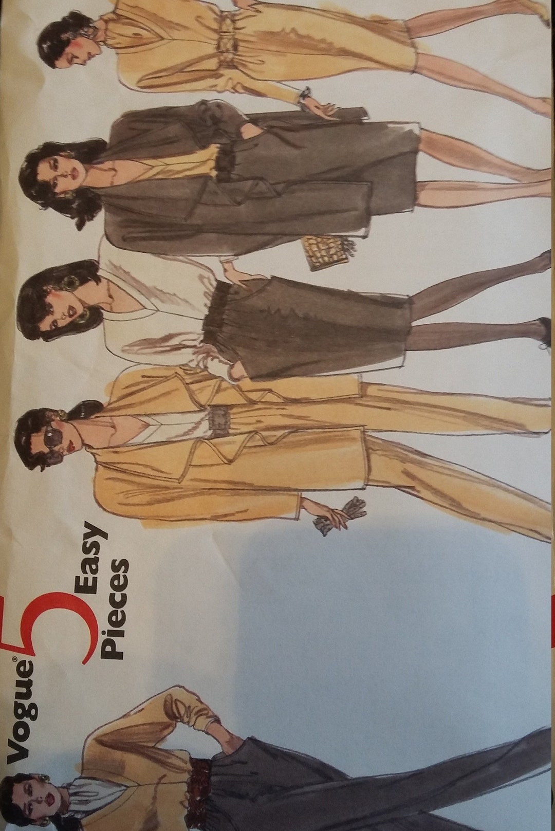 1980's Uncut Vogue 2383 Size 14-18, Jacket, Dress, Top, Skirt, Pants ...